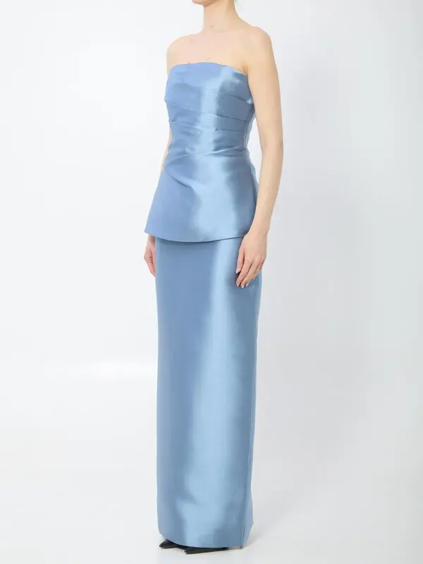 Solace London Lucille Draped Bustier Maxi Dress