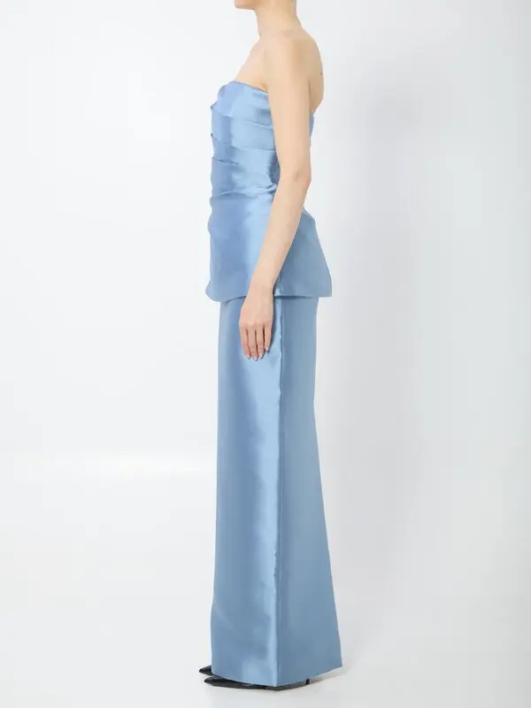 Solace London Lucille Draped Bustier Maxi Dress