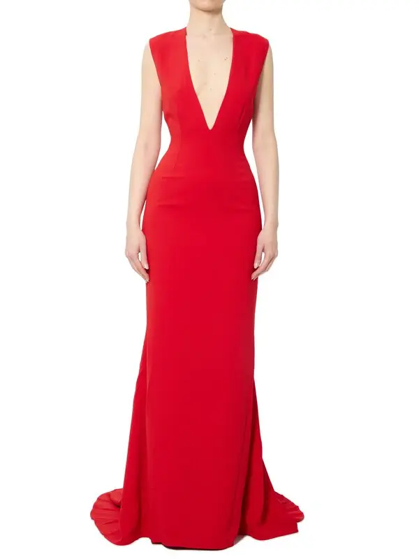 Solace London Althea Plunge Maxi Dress
