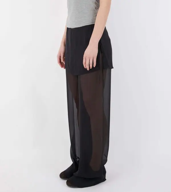 Paloma Wool Layered Sheer Wide-leg Pants With Skirt Overlay