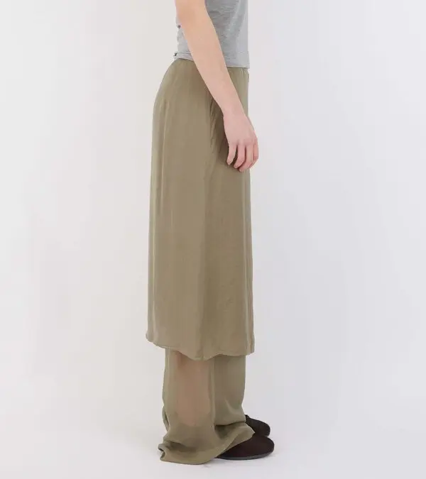 Paloma Wool Straight-leg Loose-fit Pants With Layered Skirt Detail