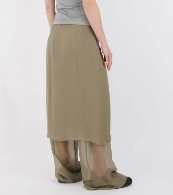 Paloma Wool Straight-leg Loose-fit Pants With Layered Skirt Detail