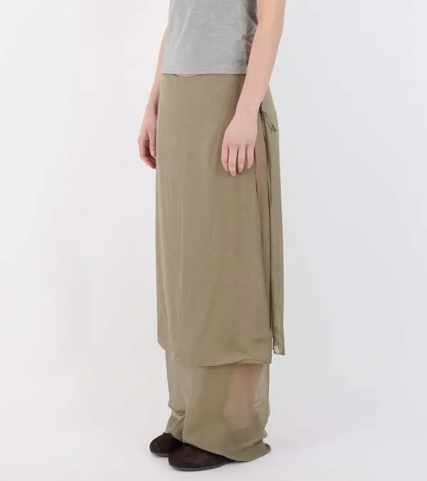Paloma Wool Straight-leg Loose-fit Pants With Layered Skirt Detail