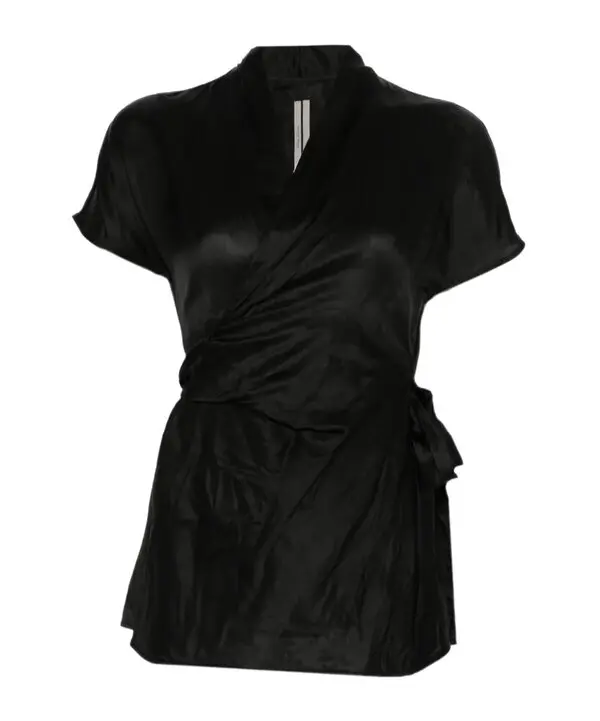 Rick Owens Wrap Short-sleeve Blouse