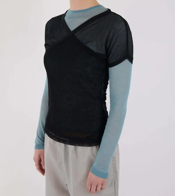 Paloma Wool Sheer V-neck Short Sleeve T-shirt