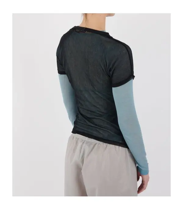 Paloma Wool Sheer V-neck Short Sleeve T-shirt