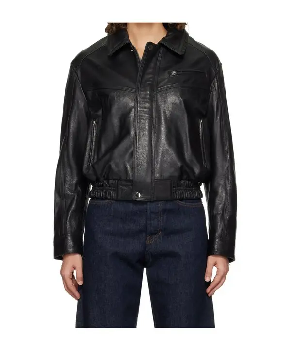 Nour Hammour Clint Zip-up Leather Jacket