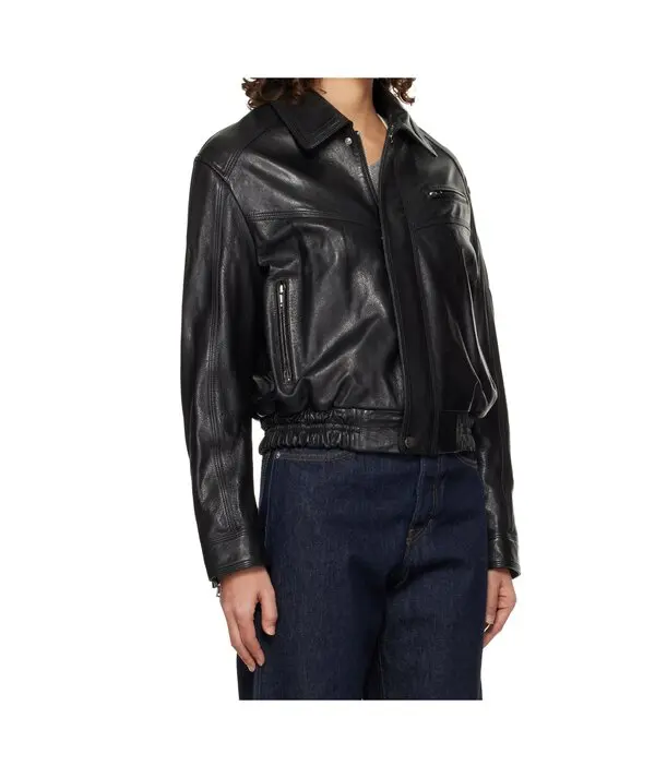 Nour Hammour Clint Zip-up Leather Jacket