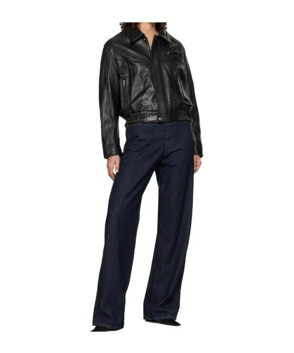 Nour Hammour Clint Zip-up Leather Jacket