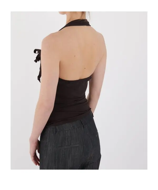 Paloma Wool Sleeveless Off-shoulder Backless Top