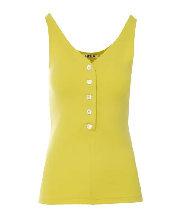 Auralee Sleeveless Vest With Button Detail