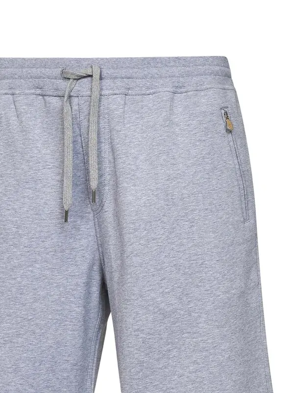 Brunello Cucinelli Drawstring Shorts With Zip Pocket - Gray