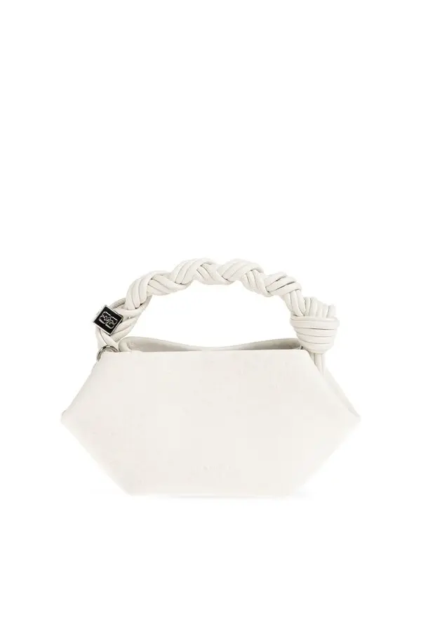 GANNI Ostrich-effect Twisted-handle Tote Bag