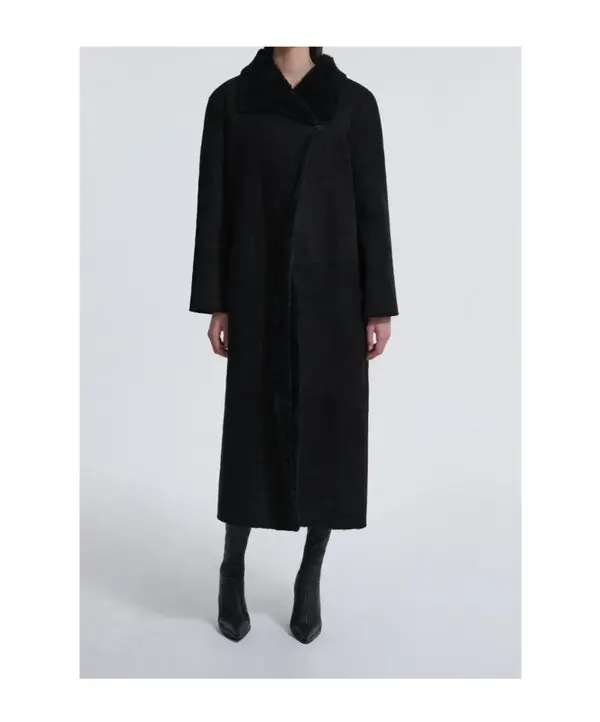 Nour Hammour Long-sleeved Coat - Black