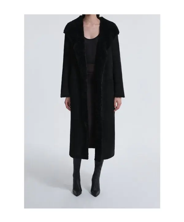 Nour Hammour Long-sleeved Coat - Black