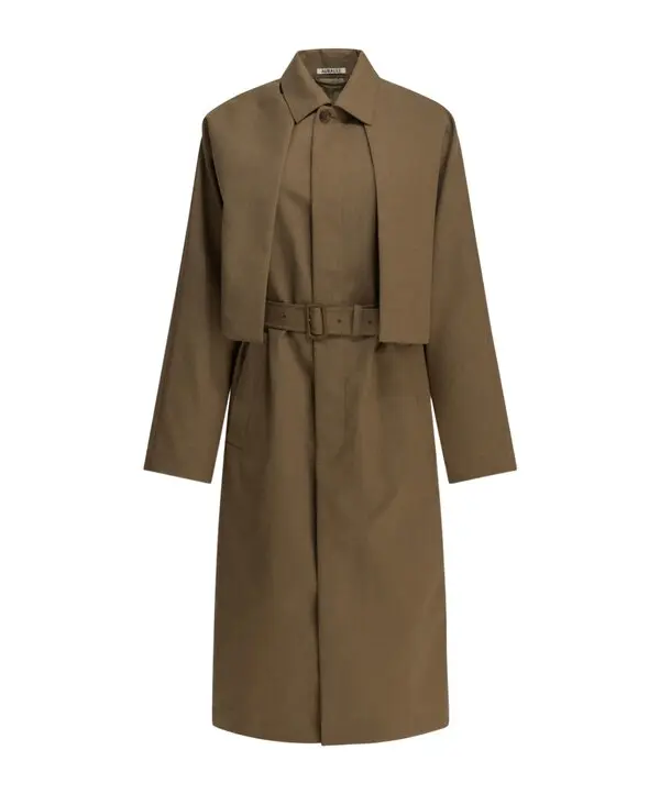 Auralee Belted Layered Coat