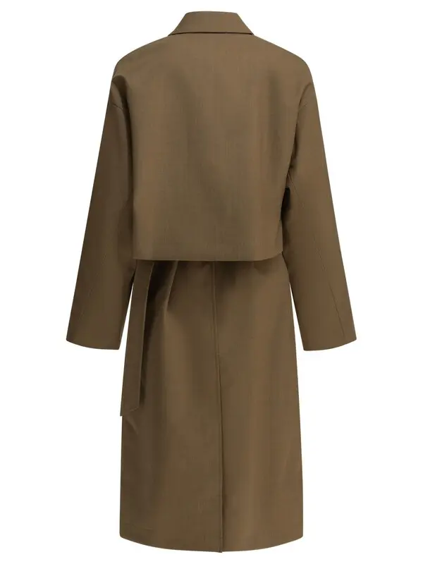 Auralee Belted Layered Coat
