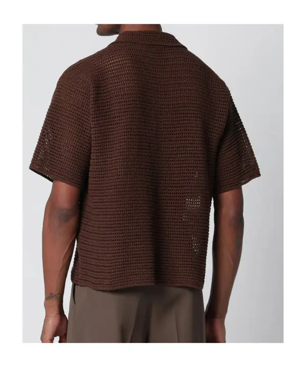Auralee Open-knit Polo Shirt