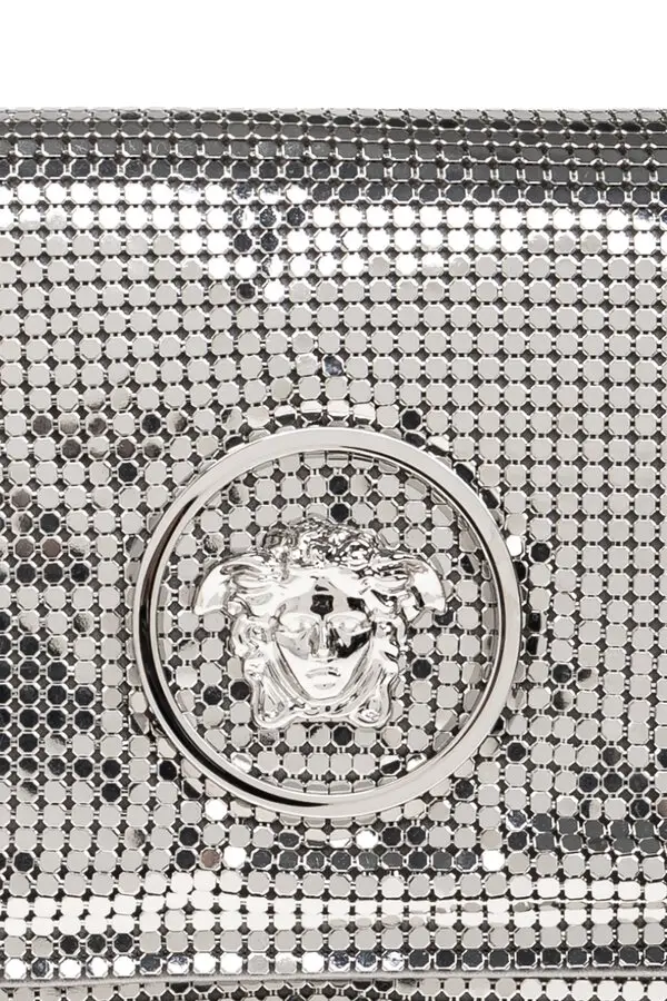 Versace Embellished Chain-linked Clutch Bag