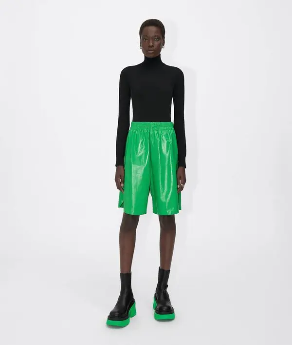 Bottega Veneta Knee-length Leather Shorts