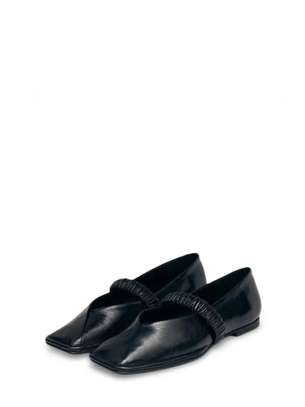 ALOHAS Lautan Square-toe Ballet Flats - Black