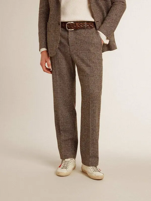 GOLDEN GOOSE Mario Checked Tailored Trousers