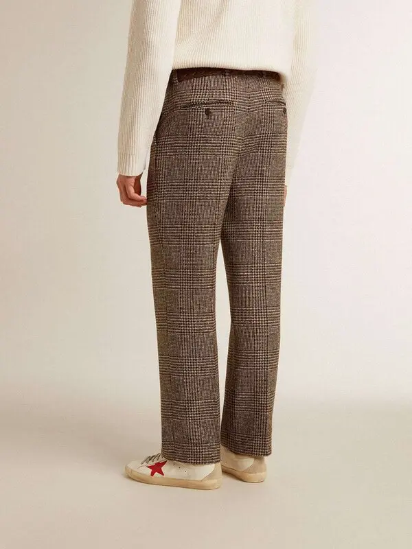 GOLDEN GOOSE Mario Checked Tailored Trousers
