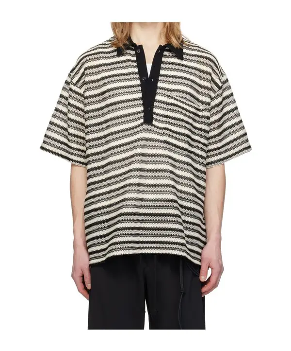 SONG FOR THE MUTE Striped Polo Shirt