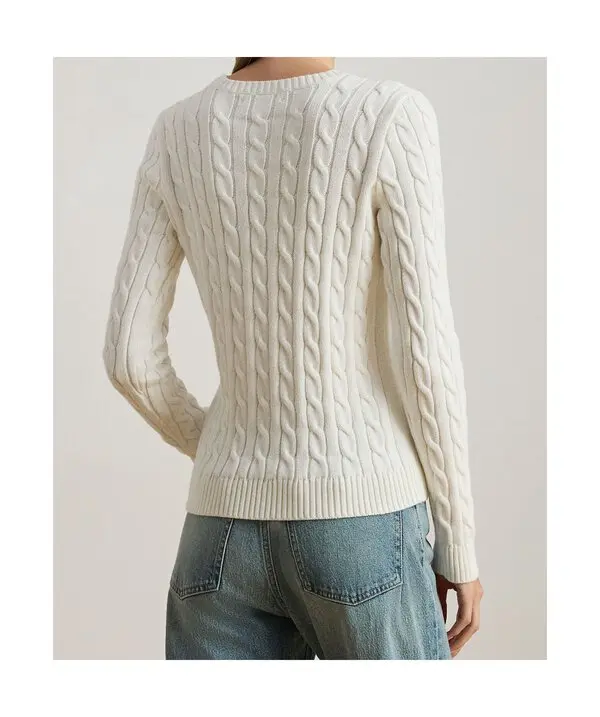 Polo Ralph Lauren Cable Knit Sweater With Logo Embroidery