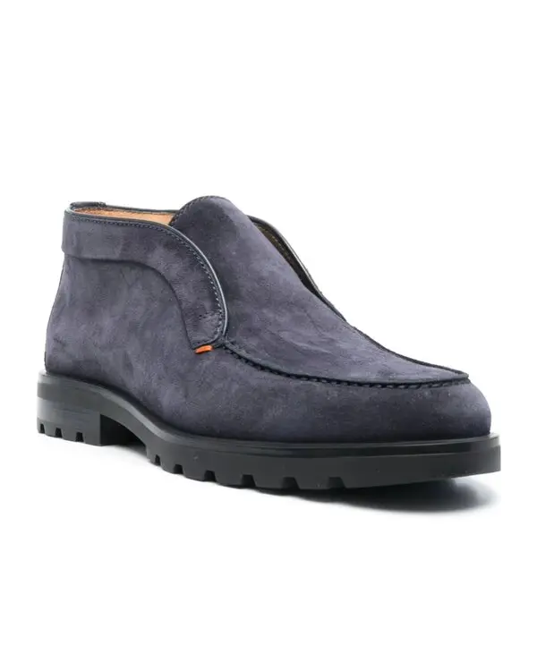 Santoni Detroit Rock Suede Boots - Blue