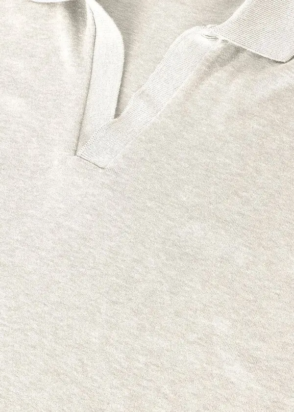 Loro Piana Polo Shirt With Lapel Short Sleeve - Almond