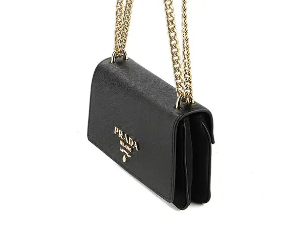 Prada Logo Shoulder Bag With Chain Strap