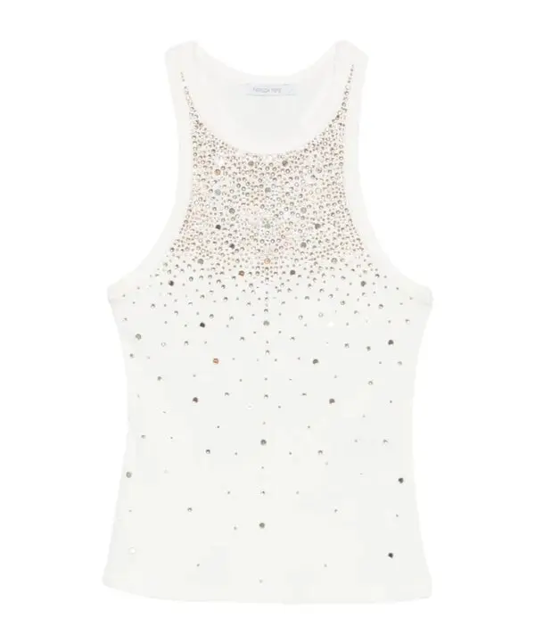 Patrizia Pepe Embellished Sleeveless Top - Black