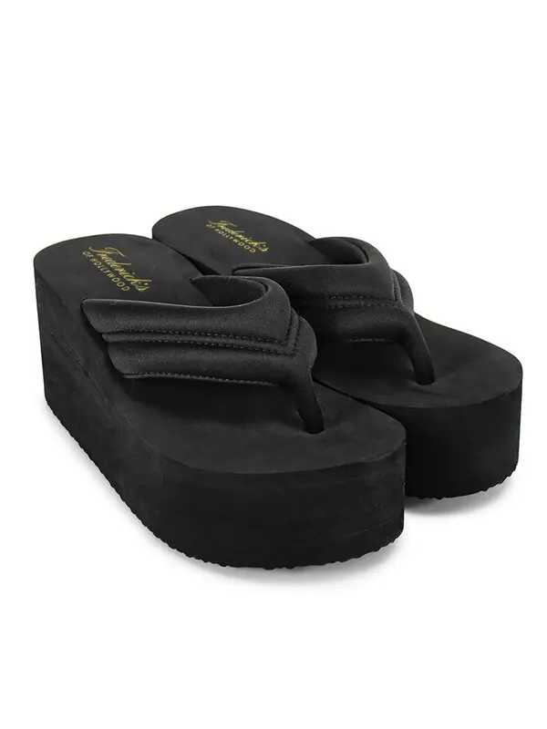 Frederick's Of Hollywood Alita Chunky Platform Wedge Thong Sandal