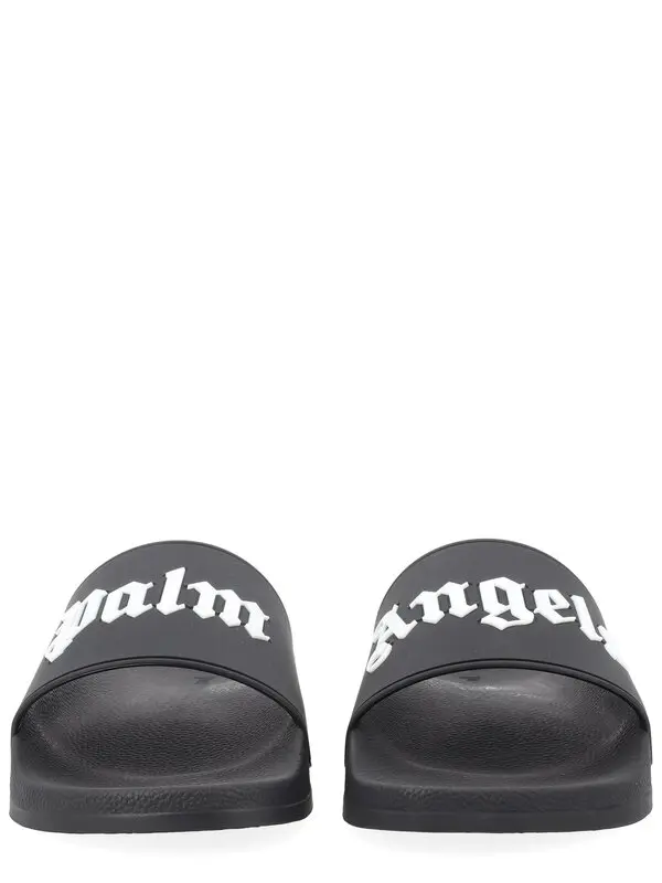 Palm Angels Logo Slides - Black