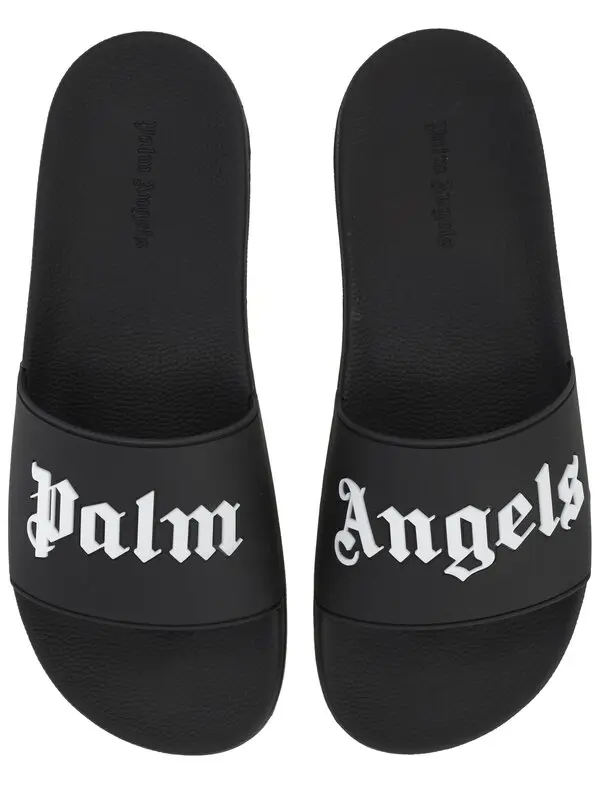 Palm Angels Logo Slides - Black