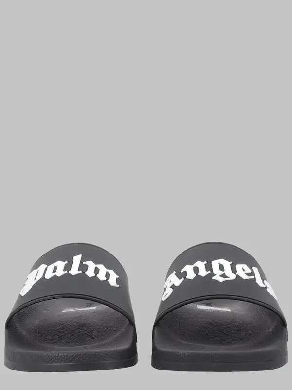 Palm Angels Logo Slides - Black