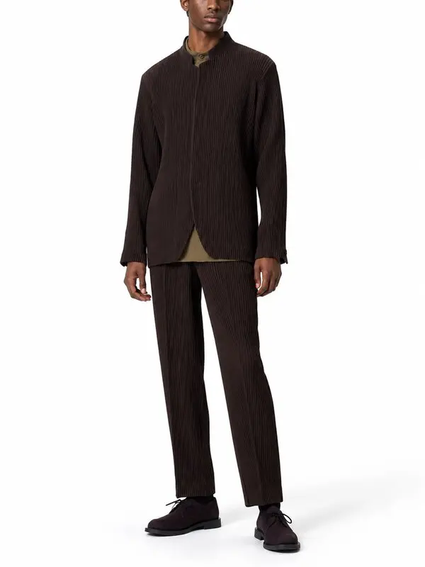 Issey Miyake Homme Plissé Pleated Tuxedo Trousers