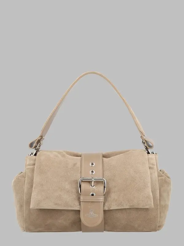 VIVIENNE WESTWOOD Hazel" Extra Large Shoulder Bag - Beige