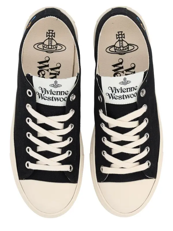 VIVIENNE WESTWOOD Low Top Plimsoll Sneakers - Black