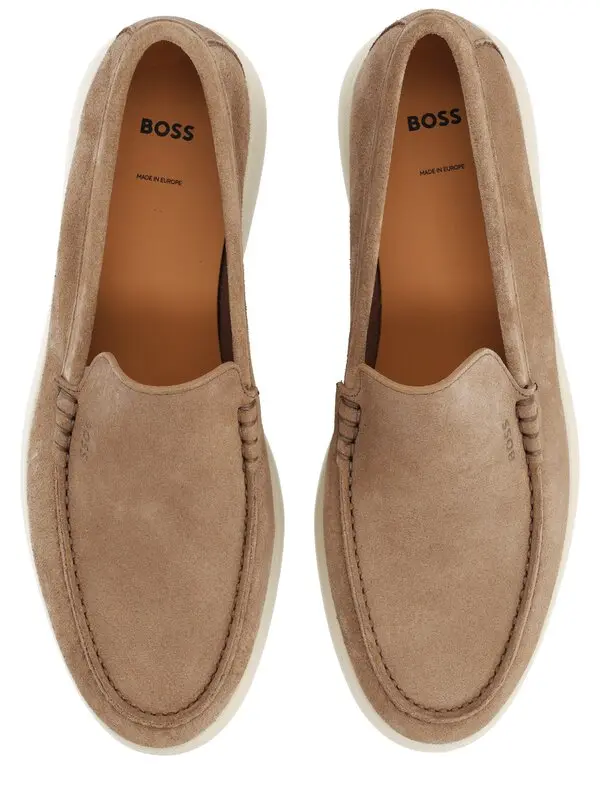 BOSS Suede Mocassino With Logo