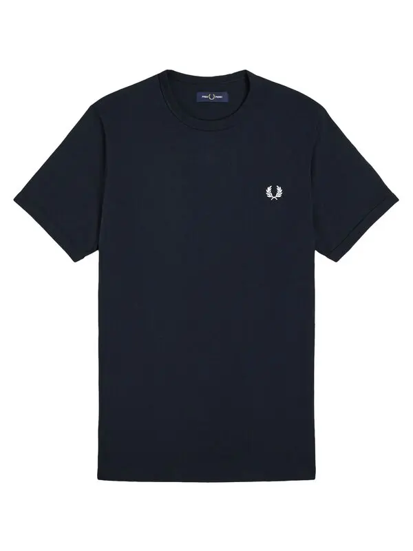 Fred Perry T-shirt "ringer" Con Logo - Blue