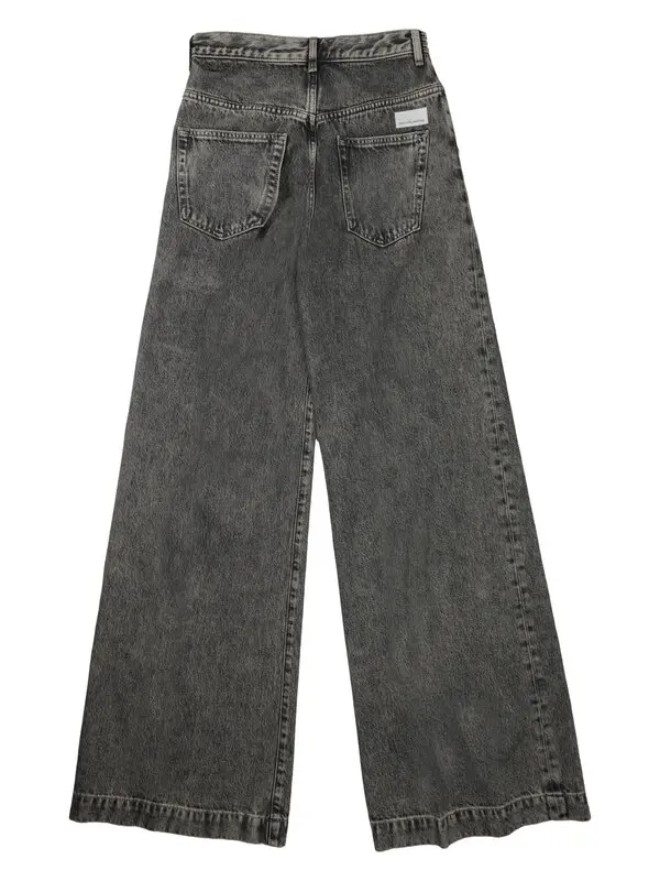 NINE:INTHE:MORNING Nine:in:the:morning Wide Leg Jeans In Black Wash