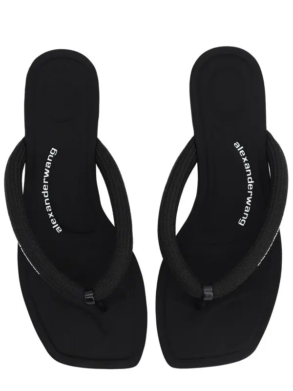 Alexander Wang Jenna Tubular" Thong Sandals - Black
