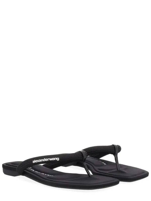 Alexander Wang Jenna Tubular" Thong Sandals - Black