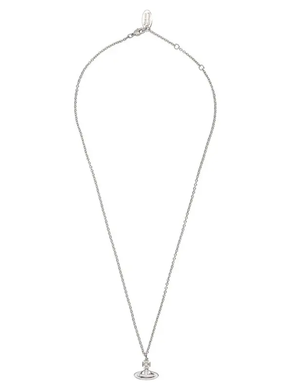 VIVIENNE WESTWOOD Simonetta Bas Relief Necklace With Pendant - Silver