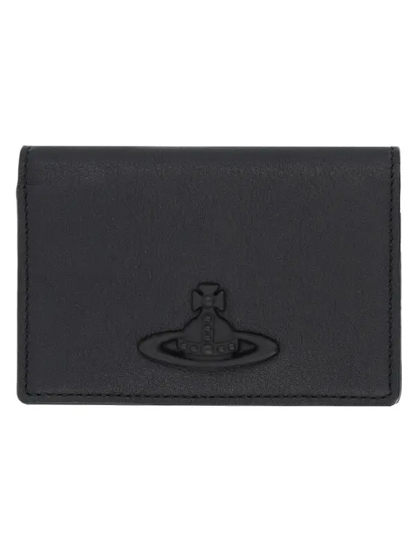 VIVIENNE WESTWOOD Portacarte "flap" Con Orb - Black