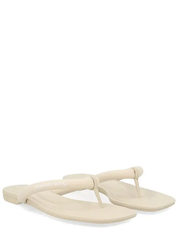 Alexander Wang Jenna Tubular Thong Sandals - Beige