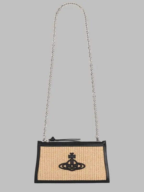 VIVIENNE WESTWOOD Flat Small" Woven Clutch With Chain Strap