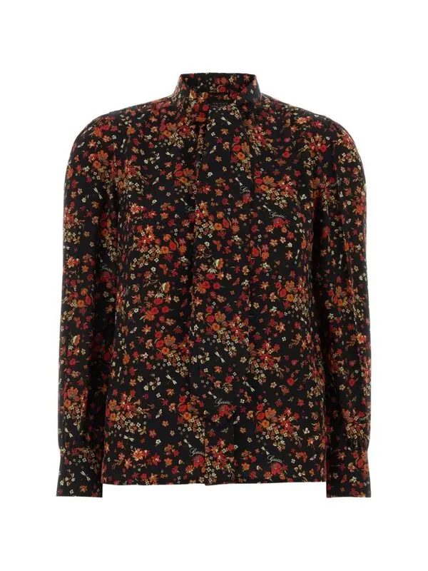 Gucci Printed Silk Shirt - Black